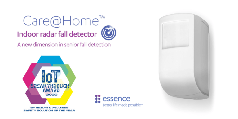 2020 IoT Breakthrough Award for 3D sensing fall detector - Essence Group